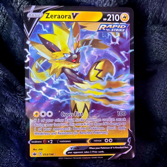 Pokemon | Other | Zeraora V Pokmon Card | Poshmark